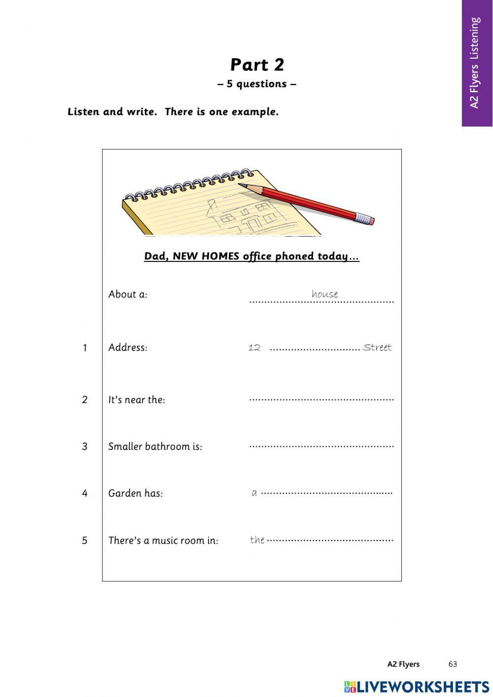 Flyers- Listening and reading worksheet | Live Worksheets