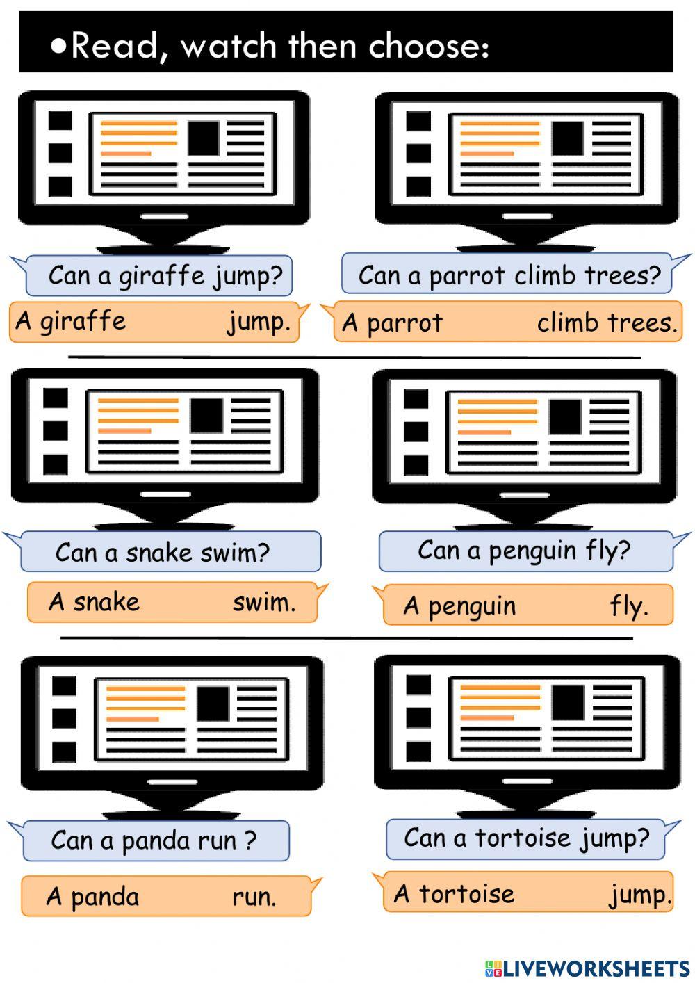 884485 | Read ,watch and choose the correct answer