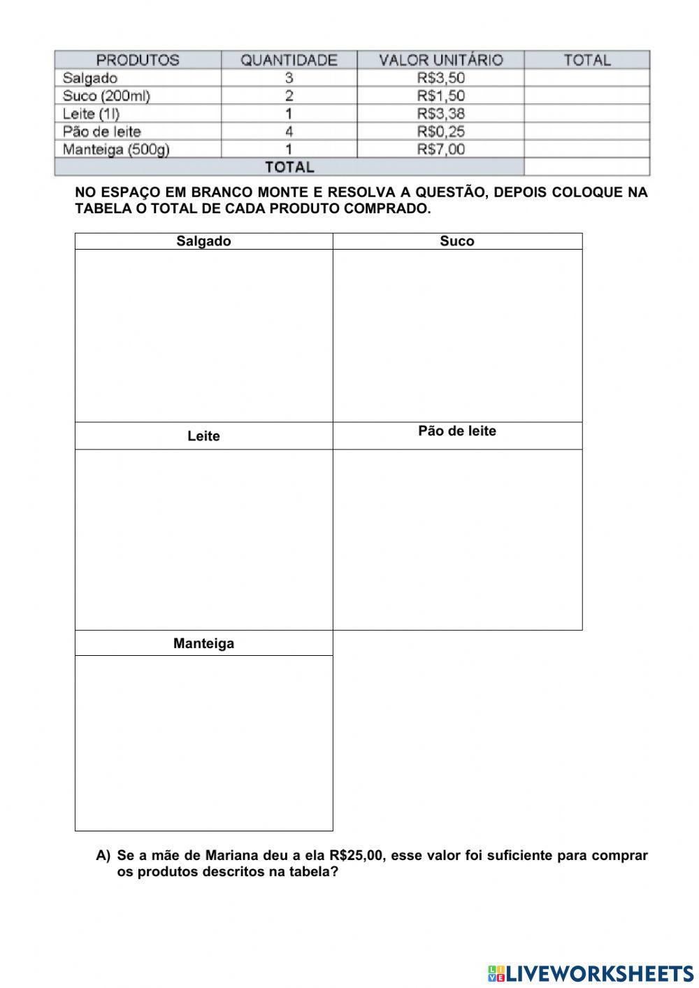 Professor de Matemática worksheet | Live Worksheets