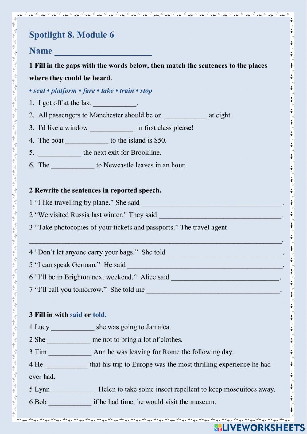 885295 | Spotlight 8, Module 6 | Larisa Fayt