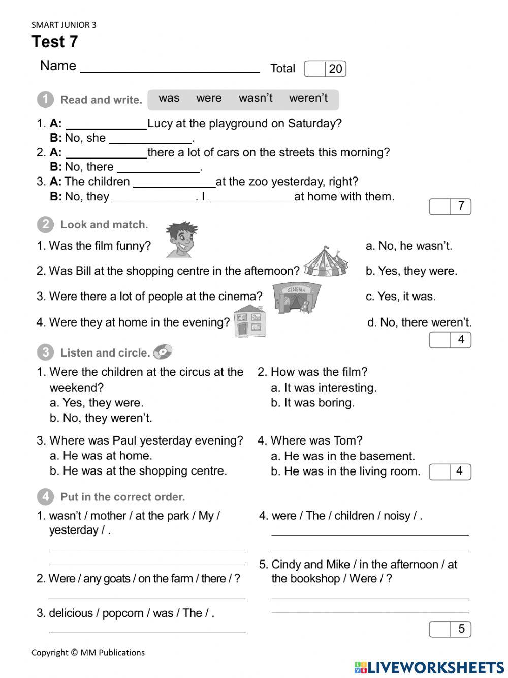 Smart Junior 3… | Free Interactive Worksheets | 6522275