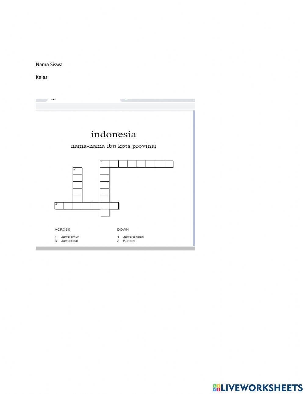 Indonesia interactive worksheet | Live Worksheets