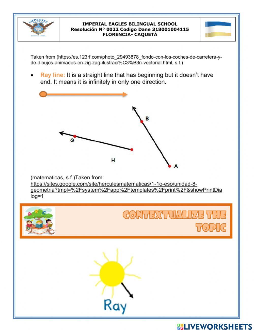 Lines activity for Second | Live Worksheets