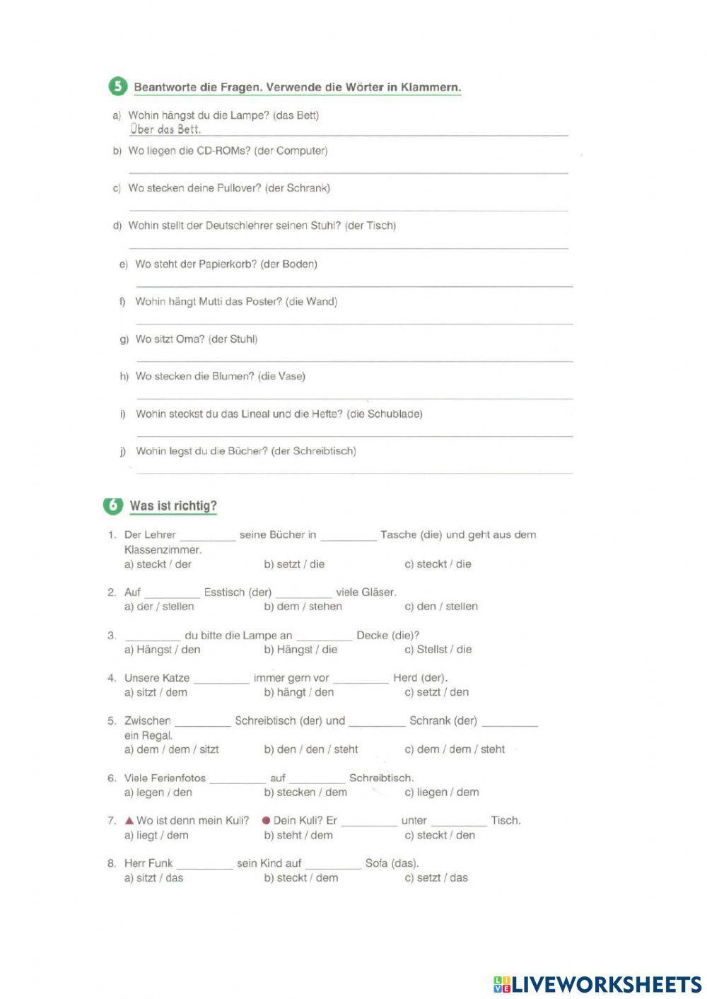 Präpositionen m… | Free Interactive Worksheets | 887561