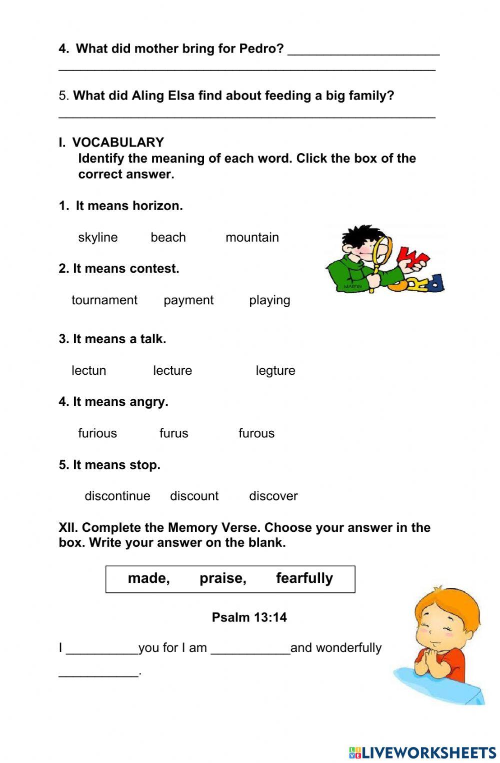 4th Quarter Grade 3 page 2 online exercise for | Live Worksheets