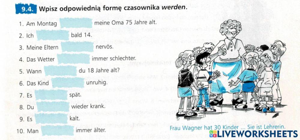 Werden - Konjug… | Free Interactive Worksheets | 6522059