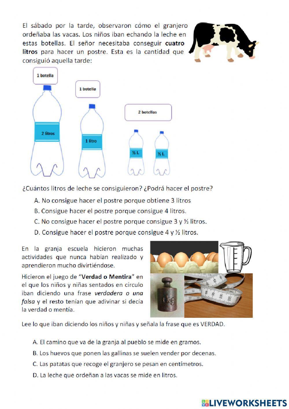 En la granja worksheet | Live Worksheets