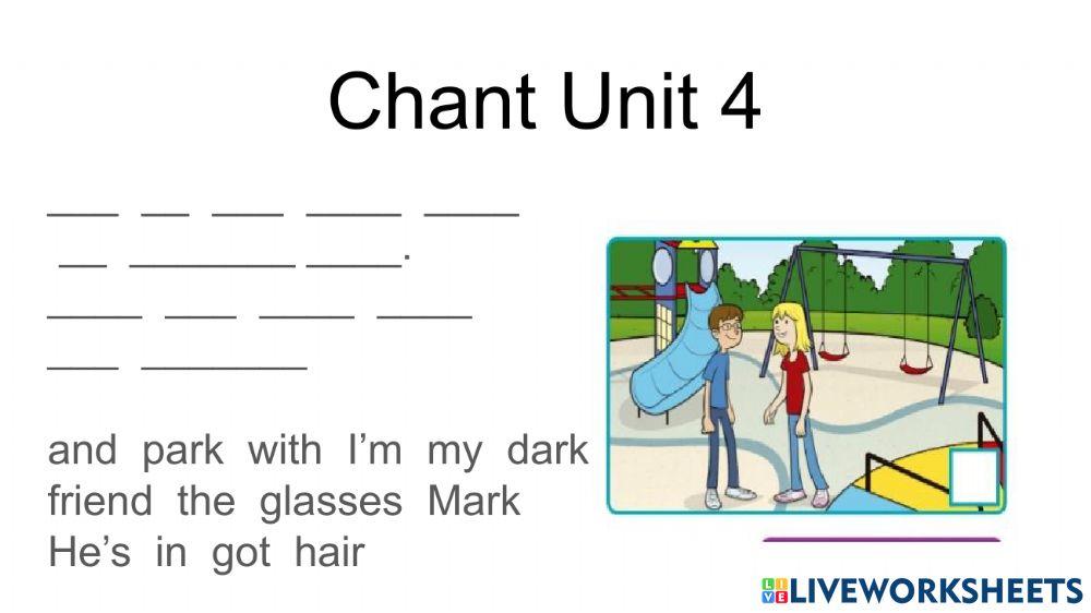 Rooftops2 unit4 chant worksheet | Live Worksheets