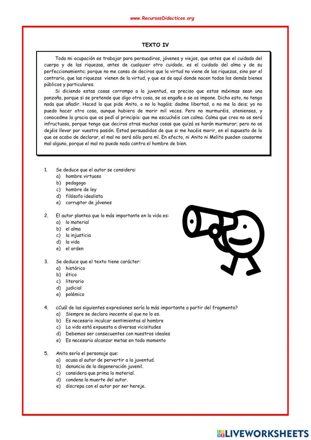 LA INFERENCIA | Free Interactive Worksheets | 2943024