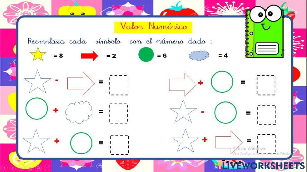 Valor numérico | Free Interactive Worksheets | 888870