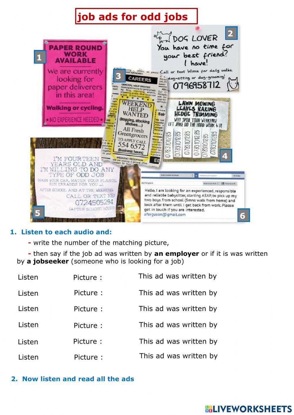 6522949 | job ads from jobseekers and employers