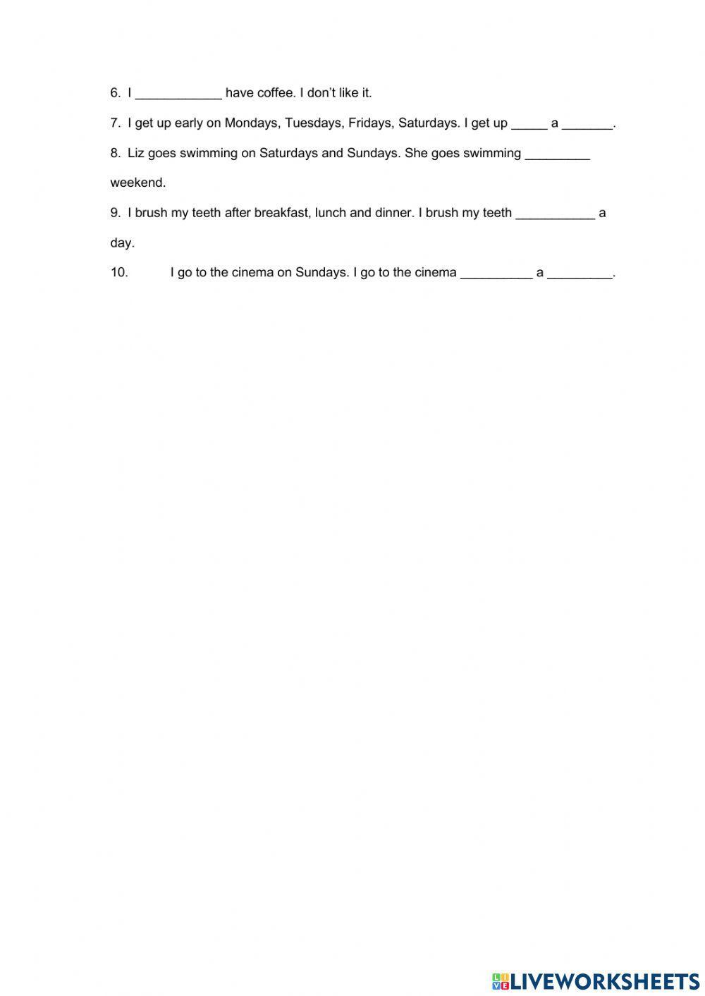 Present Simple-… | Free Interactive Worksheets | 889915