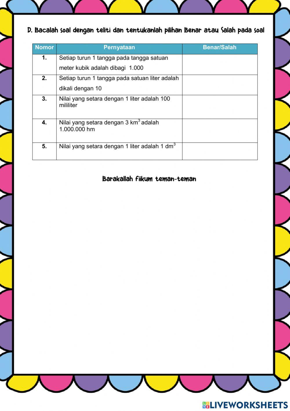 4940817 | SATUAN VOLUME | Rani Seprianti