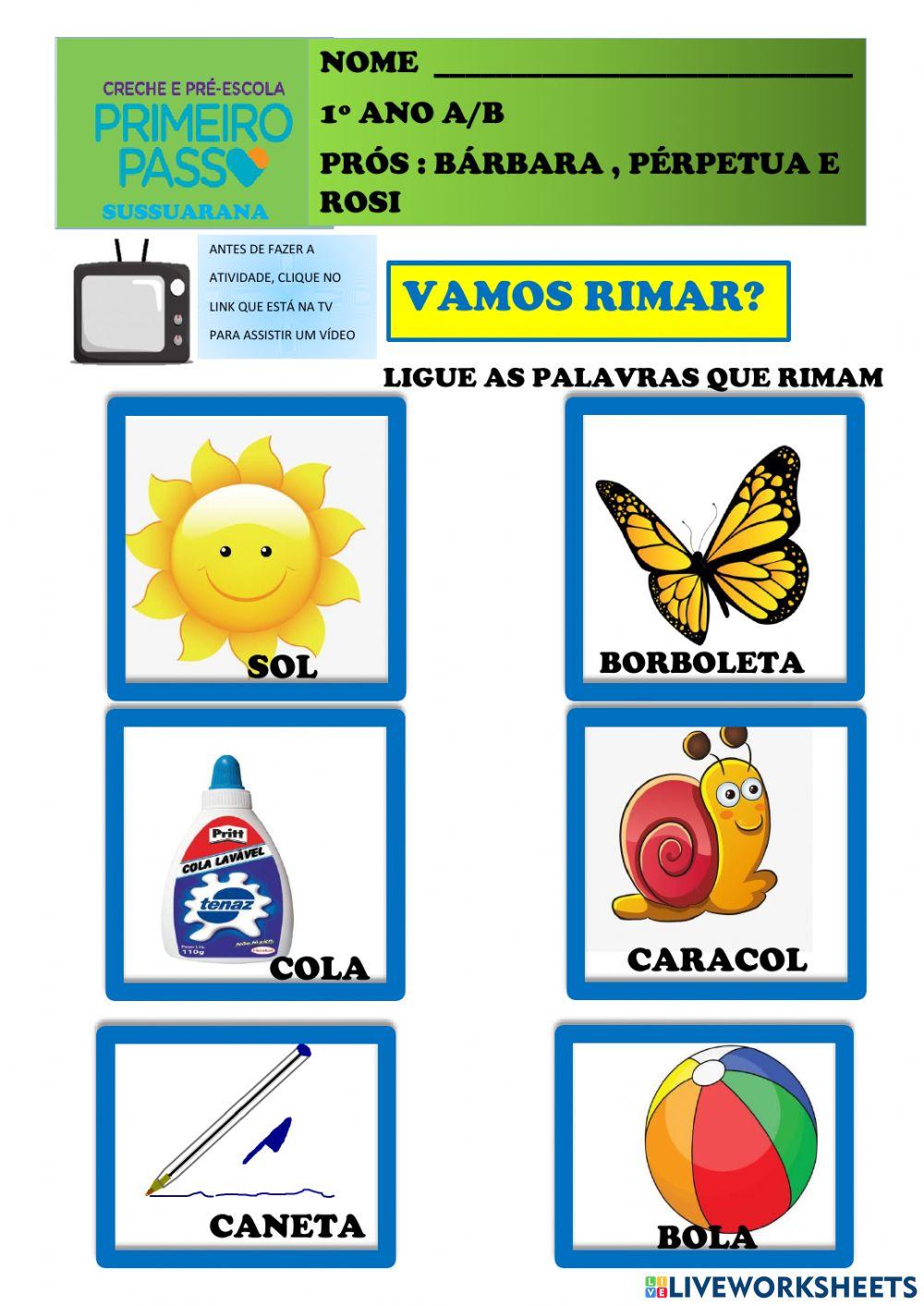 Rima free online worksheet | Live Worksheets