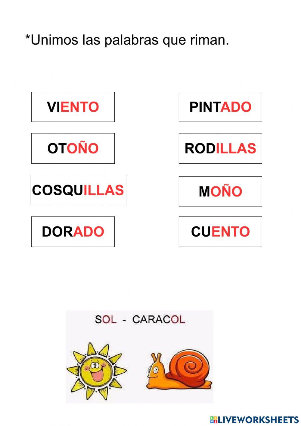 Rima free online activity | Live Worksheets