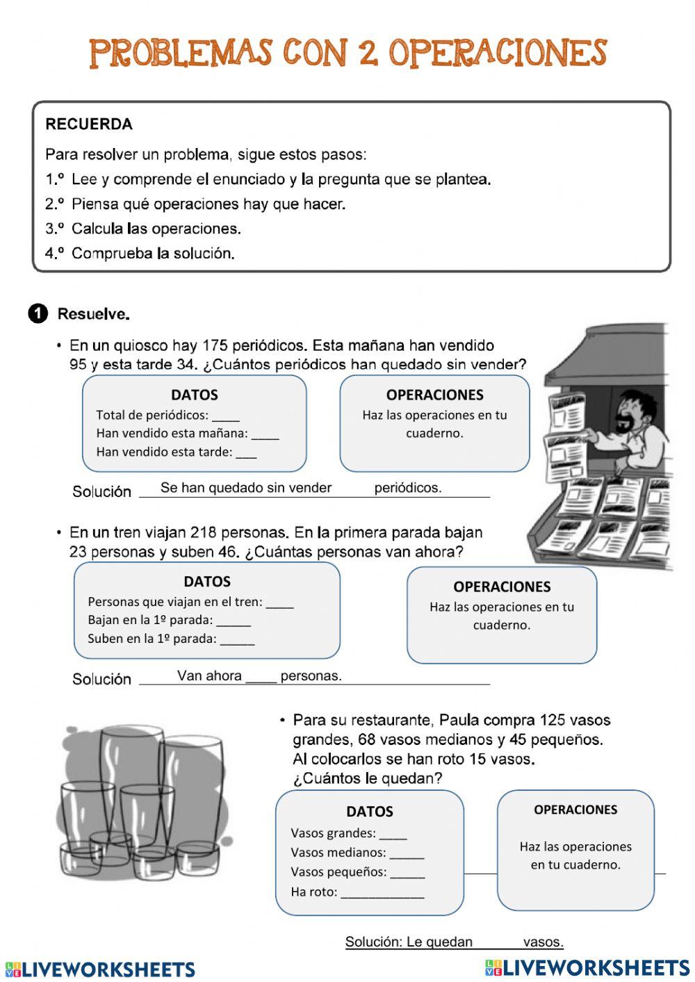 Problemas de matemáticas interactive exercise for cuarto de primaria ...