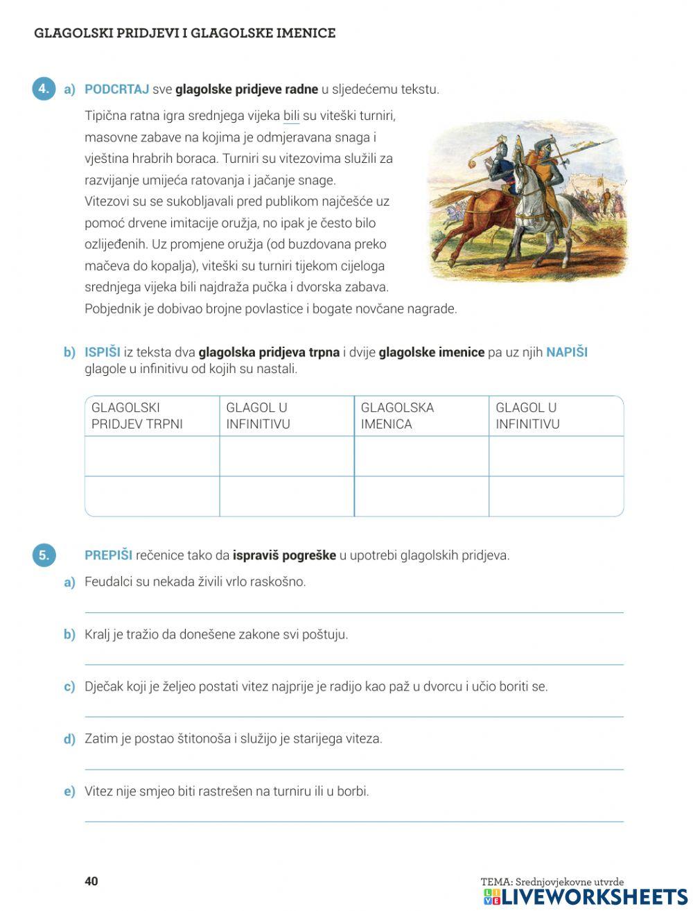 Glagolski pridj… | Free Interactive Worksheets | 6524209