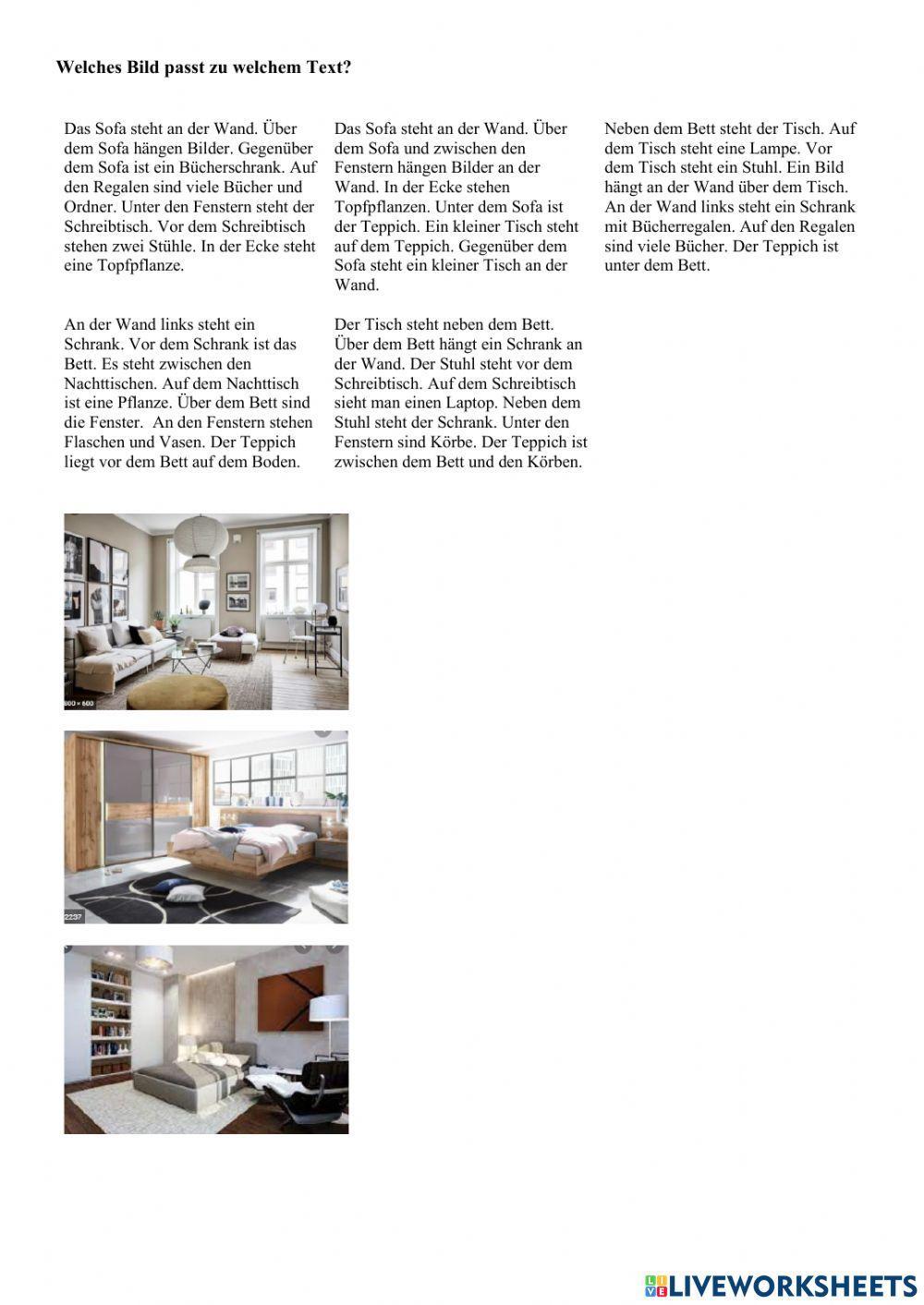 Welches Bild pa… | Free Interactive Worksheets | 892535