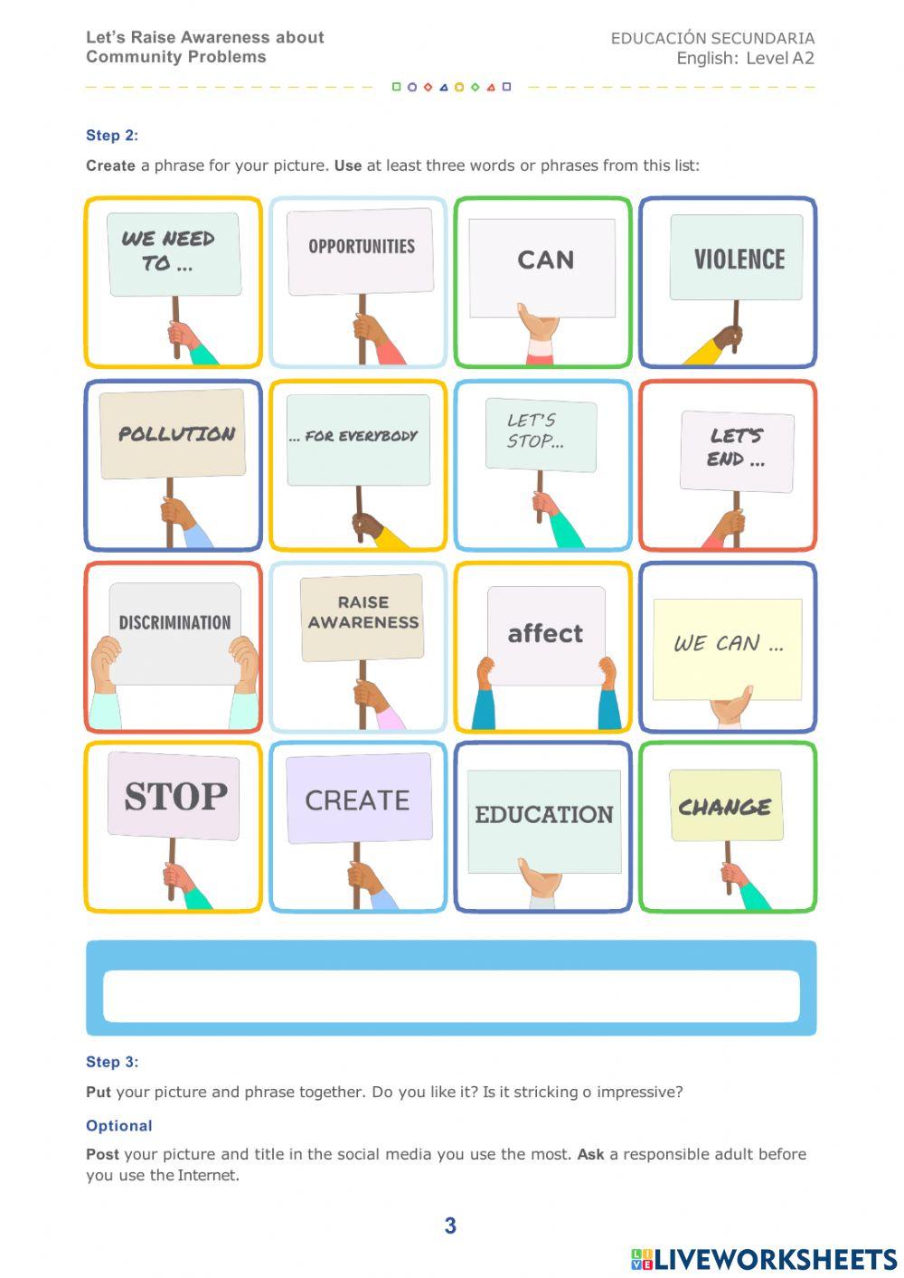 893580 | Let' s raise awareness about community problems-