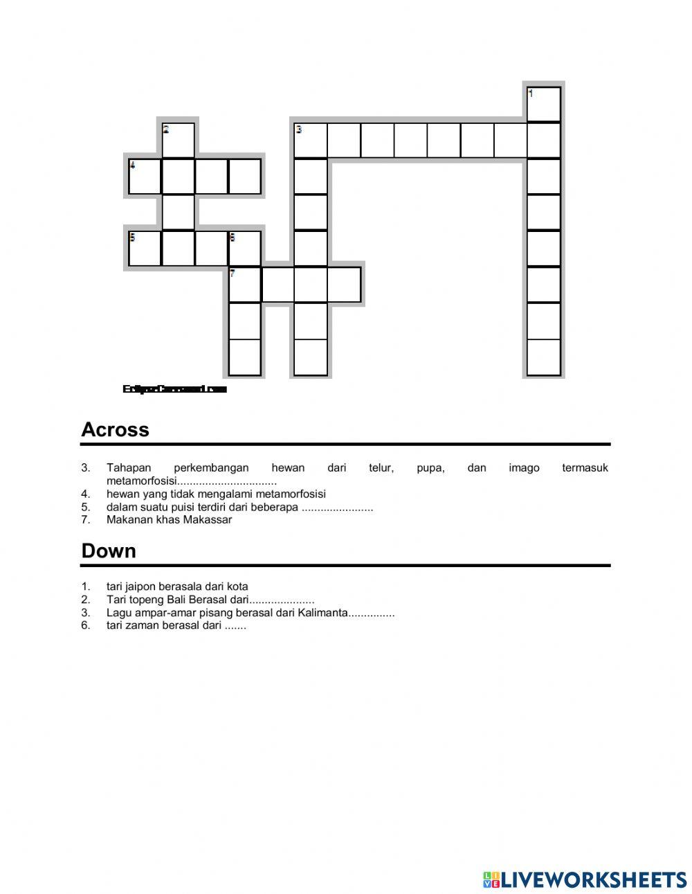Tts t 6 worksheet | Live Worksheets