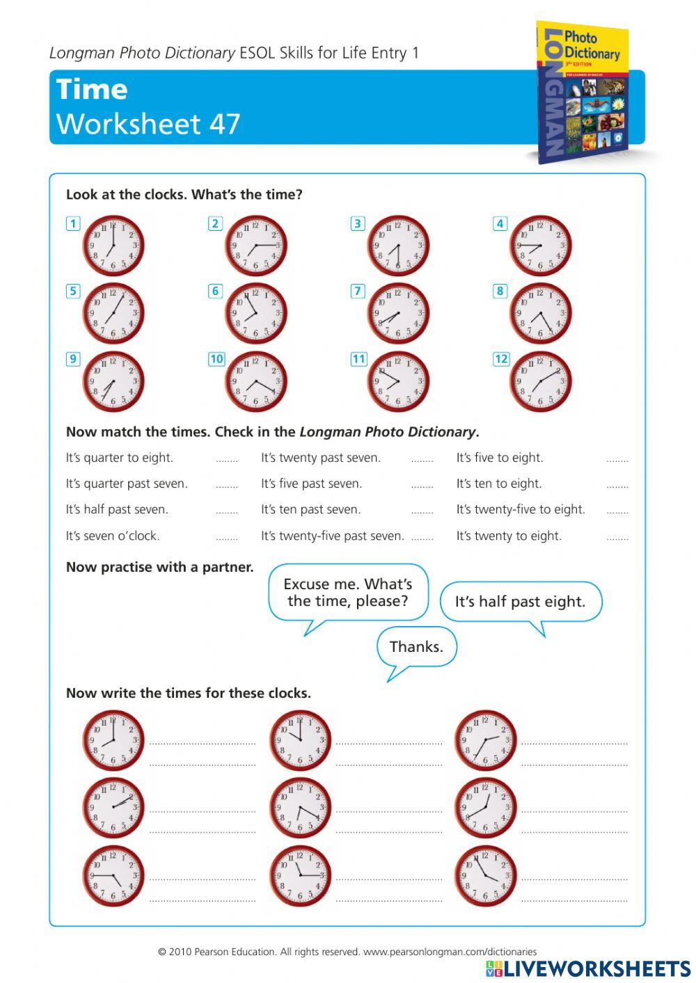 What time is it? 6526565 | Veronika12 | Live Worksheets
