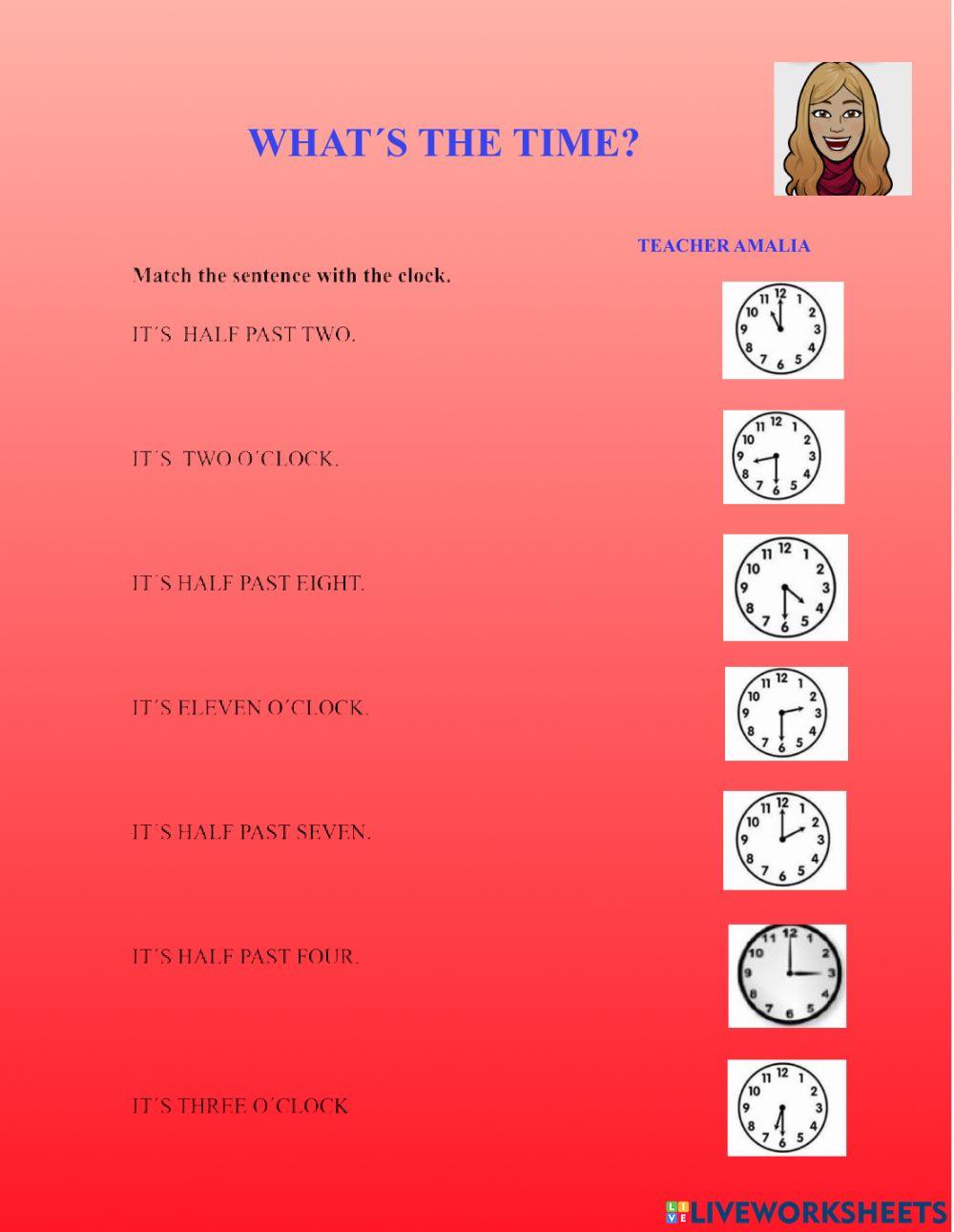 The time 3º worksheet | Live Worksheets
