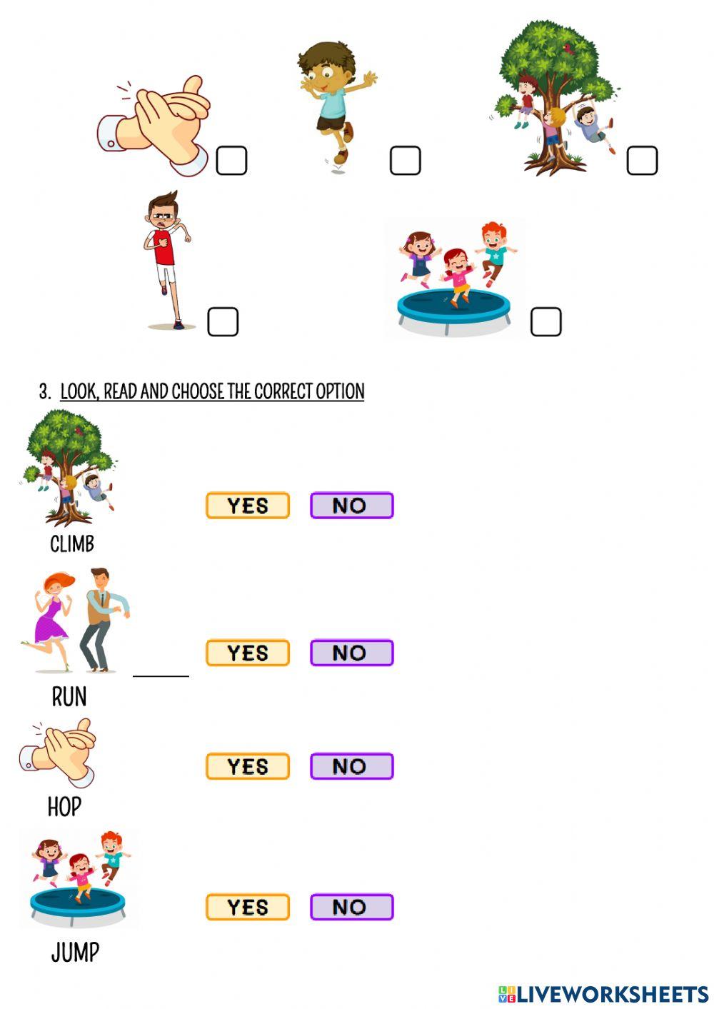 Actions | Free Interactive Worksheets | 895557