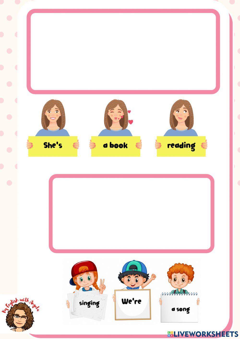 Present contin worksheet | Live Worksheets