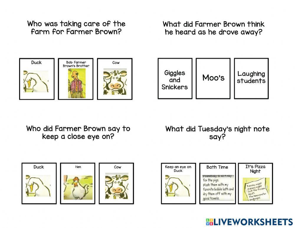 Giggle Giggle Quack worksheet | Live Worksheets
