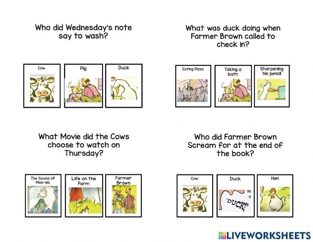 Giggle Giggle Quack worksheet | Live Worksheets