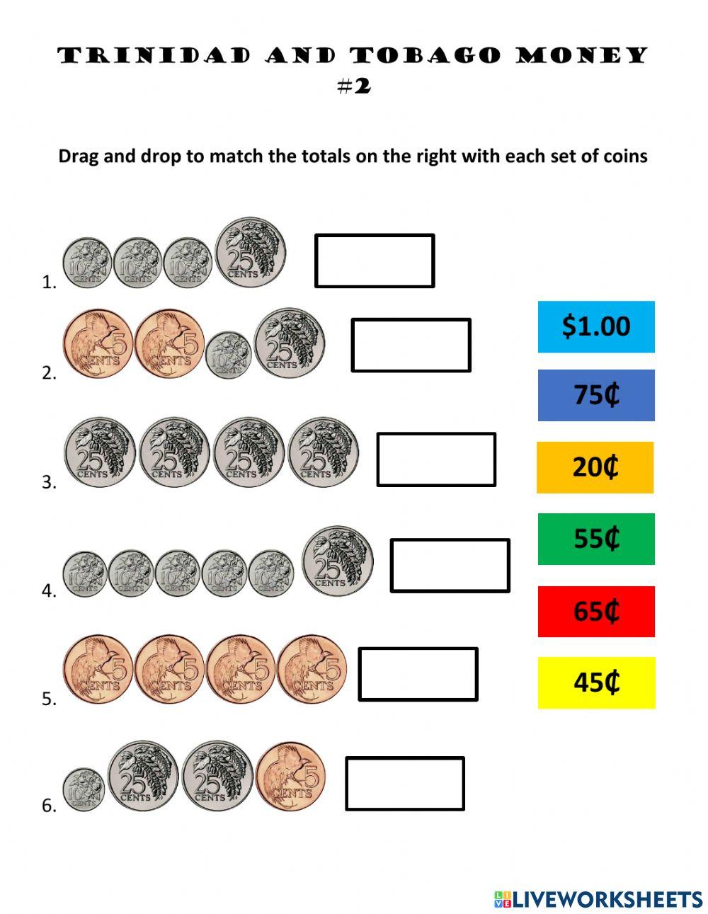 Coins And Their Values Worksheet Live Worksheets 45 Off