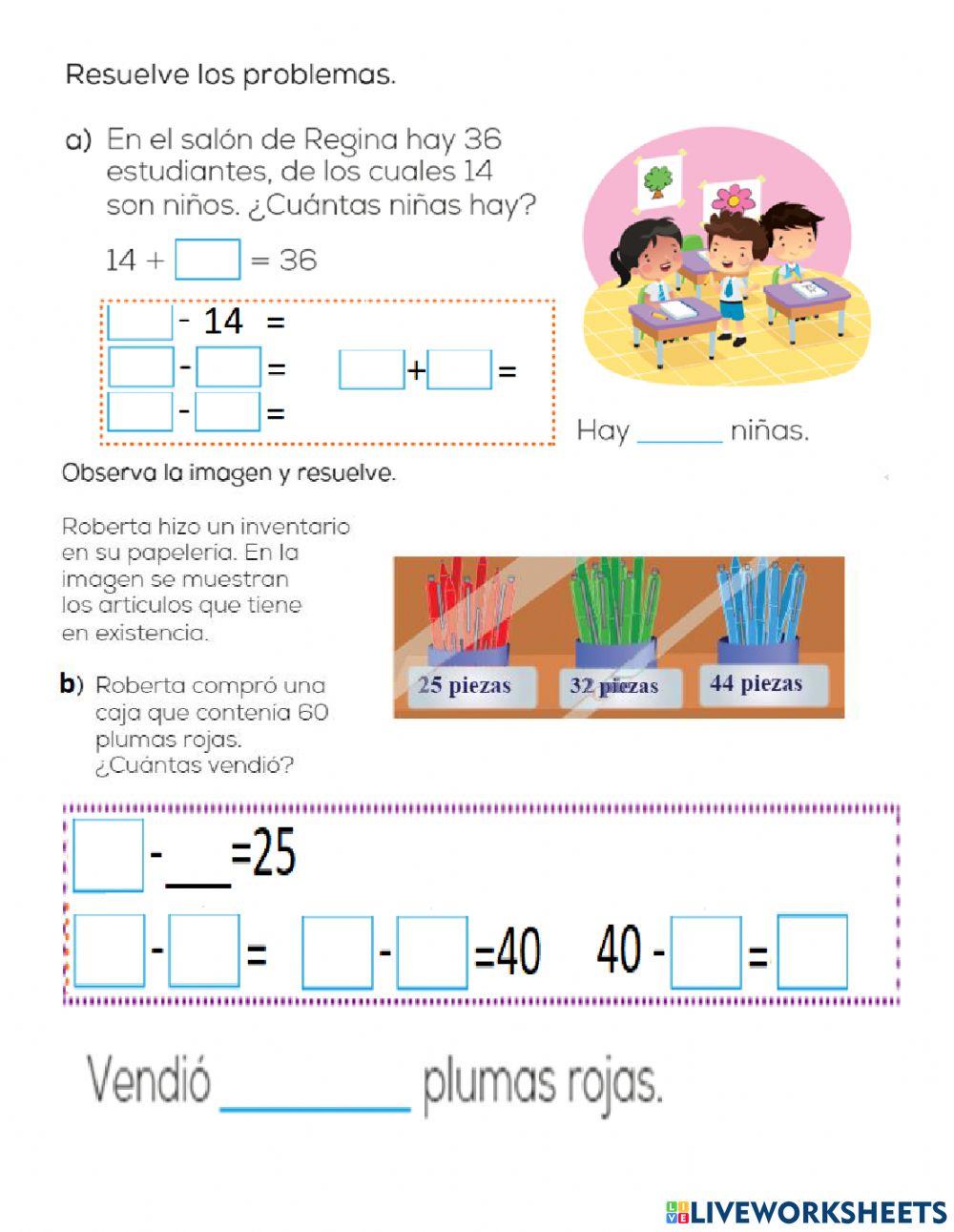 Matemáticas online exercise for 1 | Live Worksheets