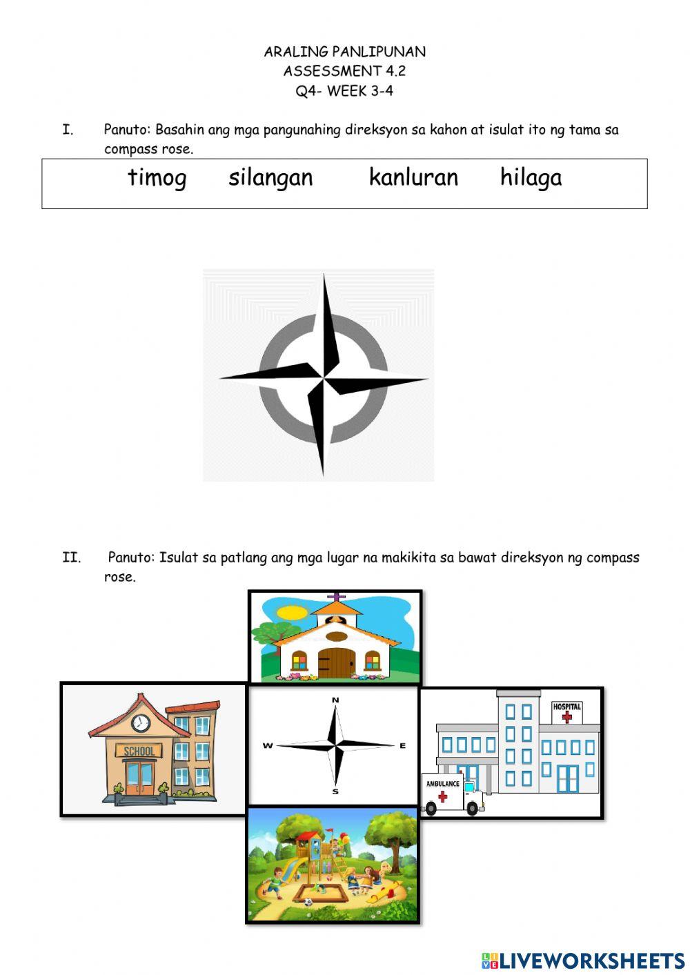Mga Pangunahing Direksyon Worksheet Live Worksheets, 58% OFF