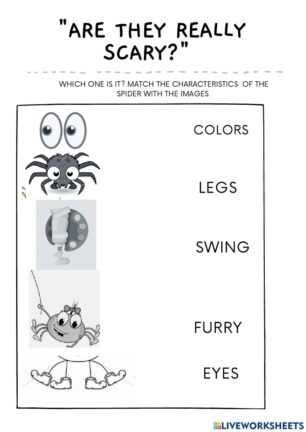 Reading : Are they really scary? worksheet | Live Worksheets