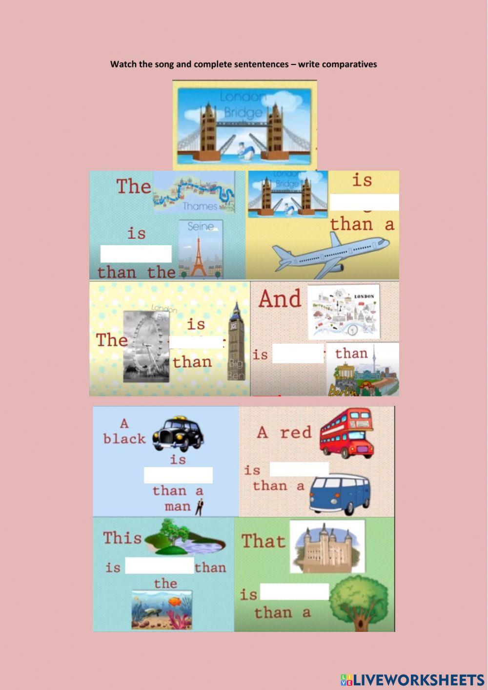 London song | Free Interactive Worksheets | 963304