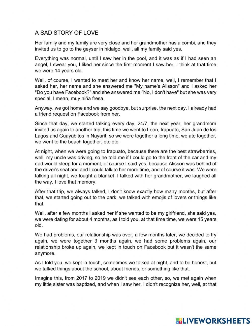 English Reading online exercise | Live Worksheets