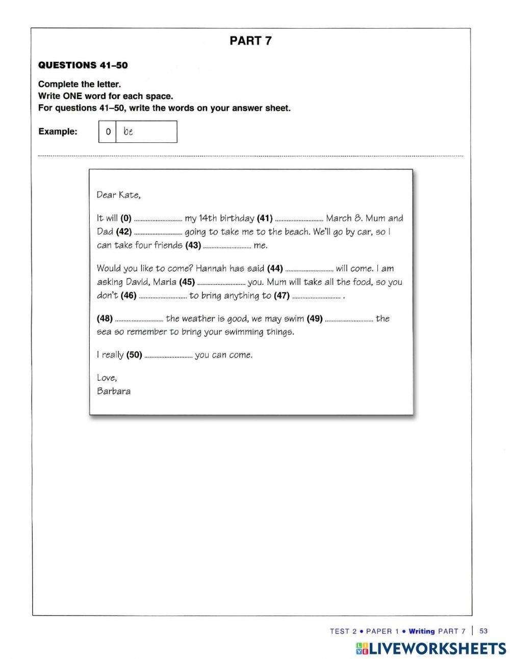 Ket exam interactive worksheet | Live Worksheets