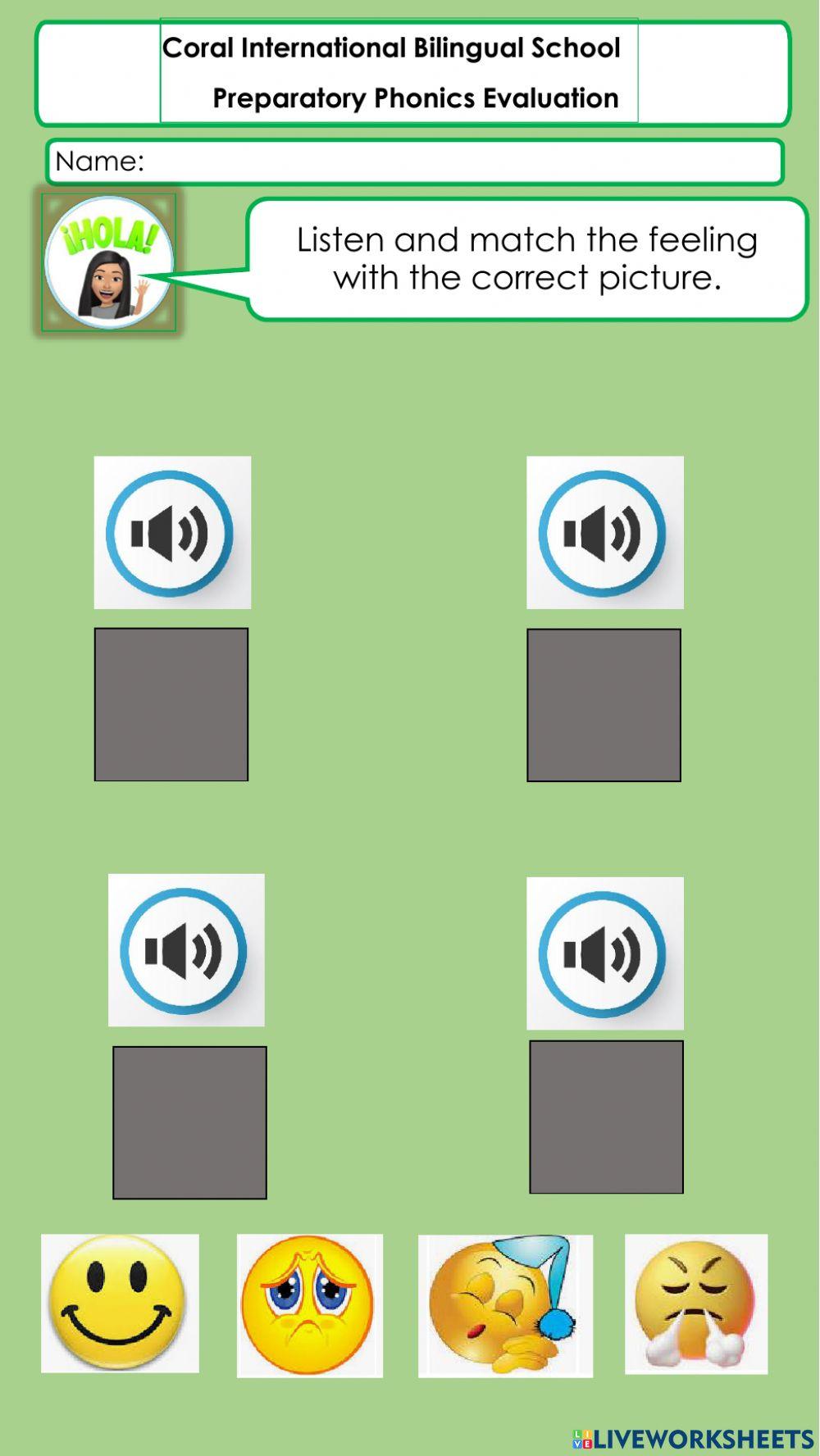 Phonics Evaluation interactive worksheet | Live Worksheets