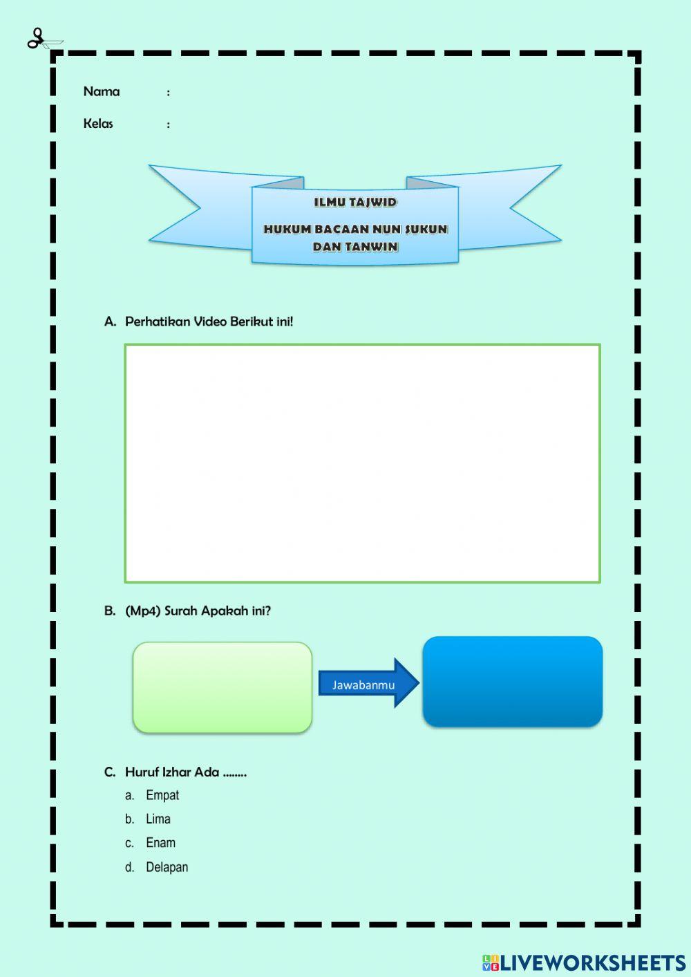 987822 | Latihan | Sumarni | LiveWorksheets