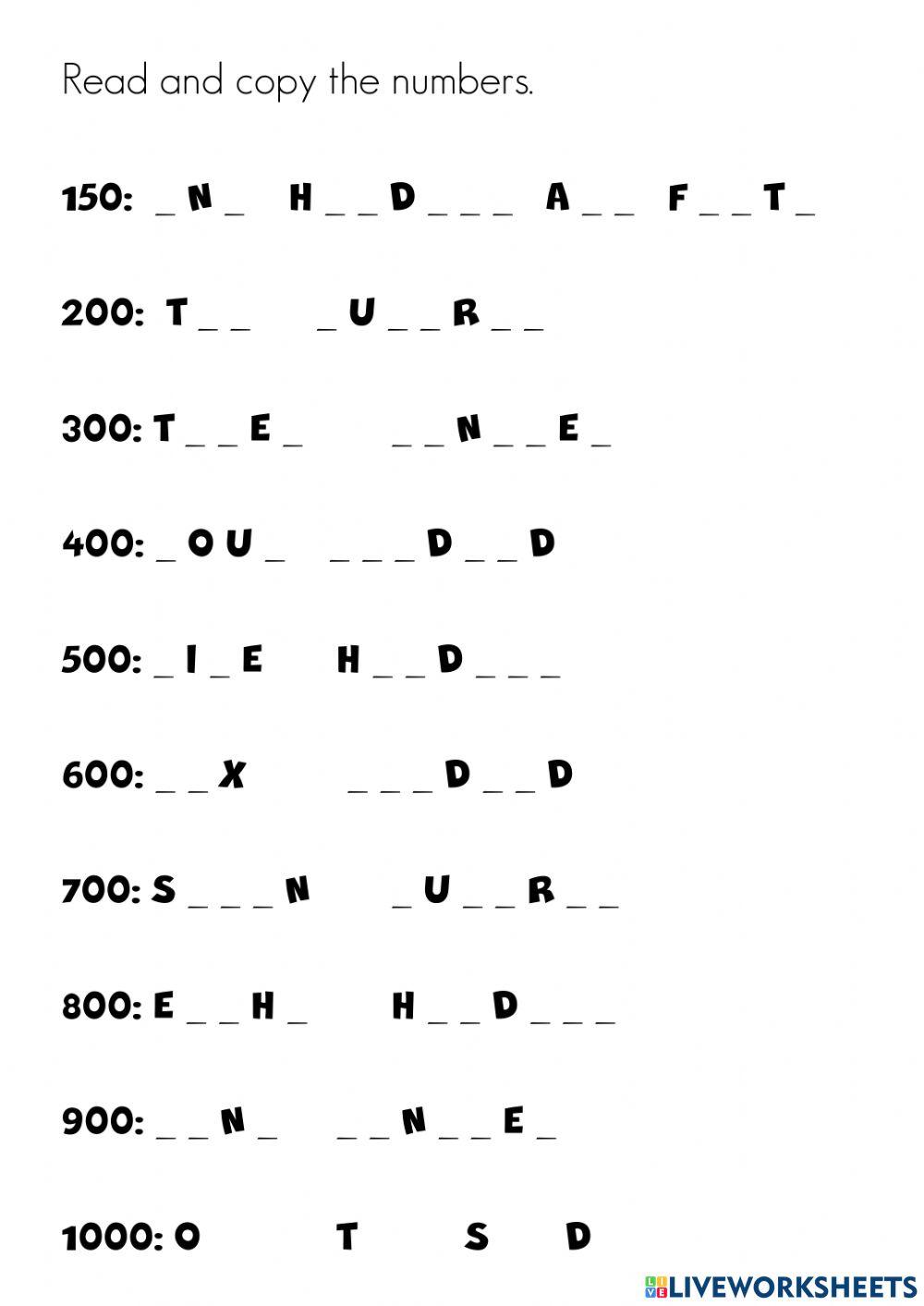 Number Puzzles | Free Interactive Worksheets | 988293