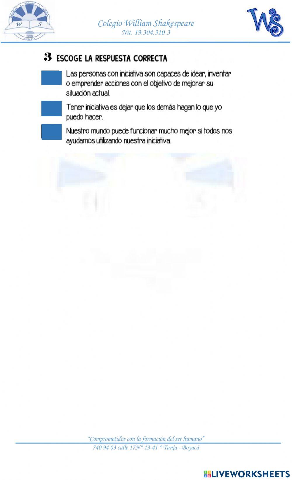 Etica-iniciativa | Free Interactive Worksheets | 6171031