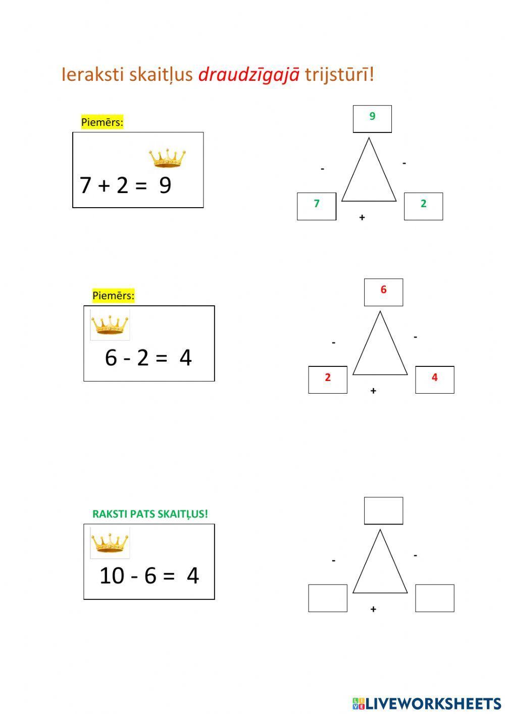 989332 | Draudzīgās vienādības -trijstūris | Kubiskina