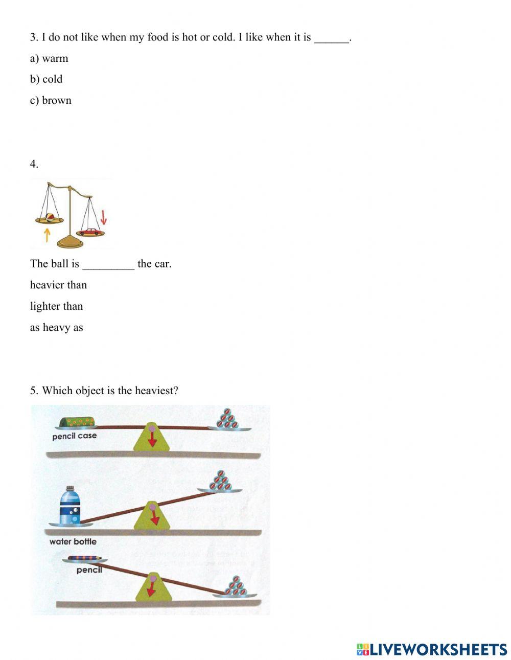 Mathematics online exercise for 1 | Live Worksheets