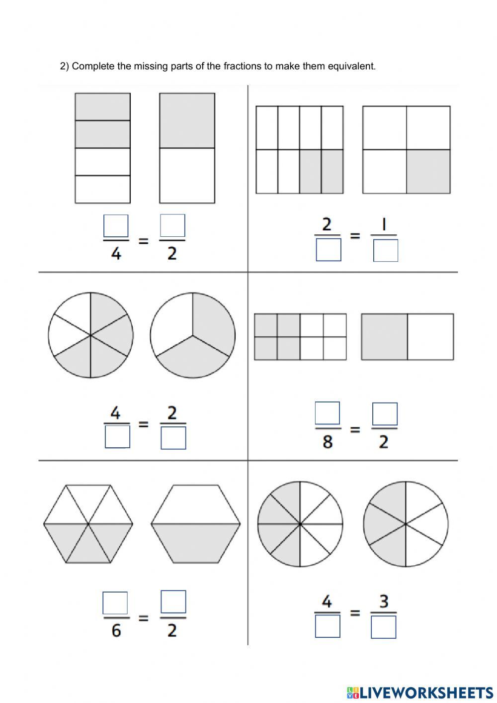 Fractions Check… | Free Interactive Worksheets | 989788
