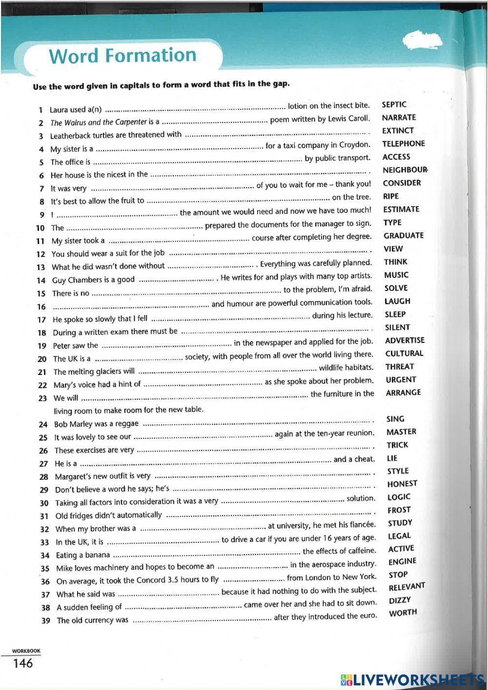 Word building | KerstiPiir | Live Worksheets