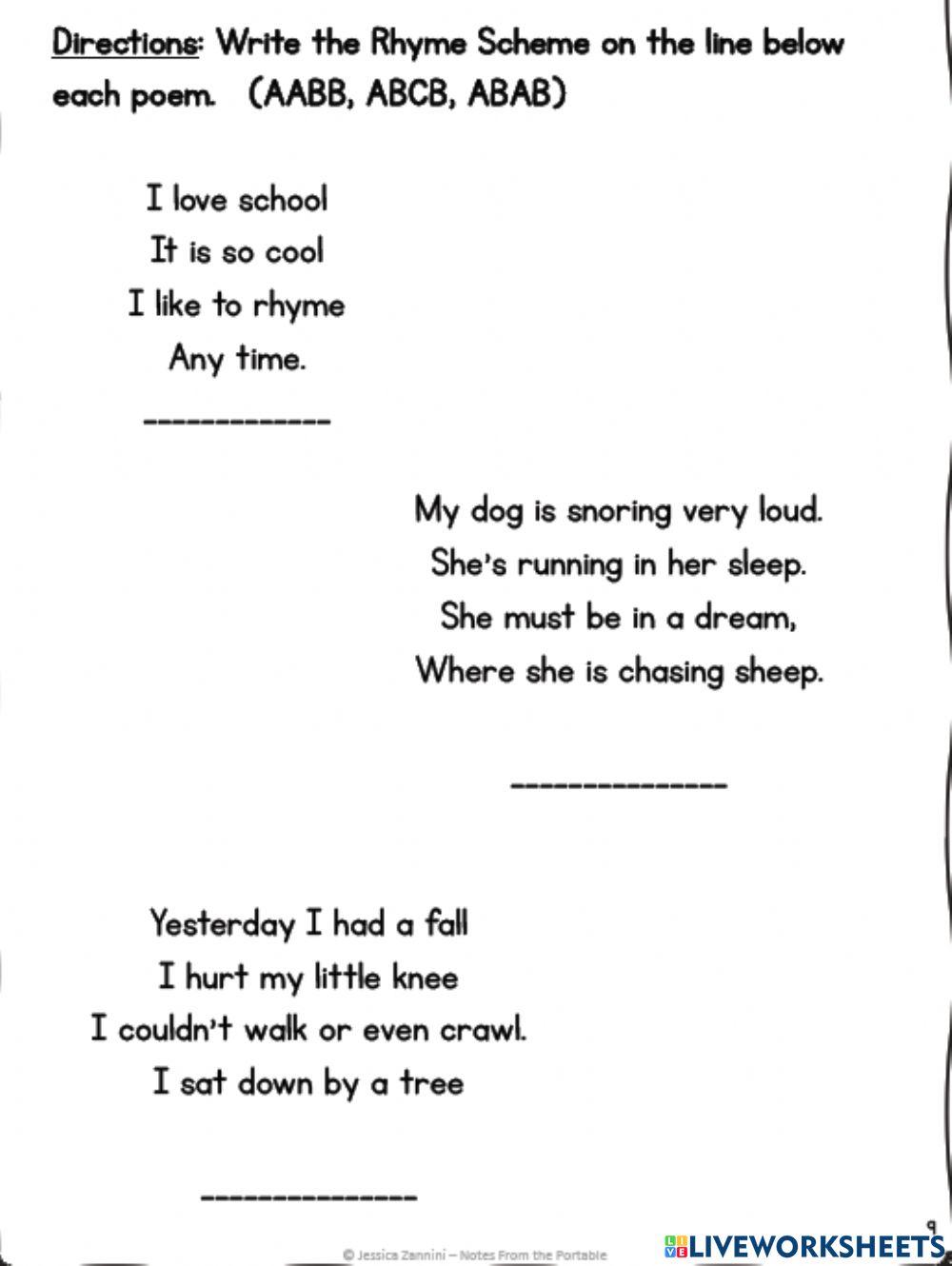 Abab Poems About School | Sitedoct.org