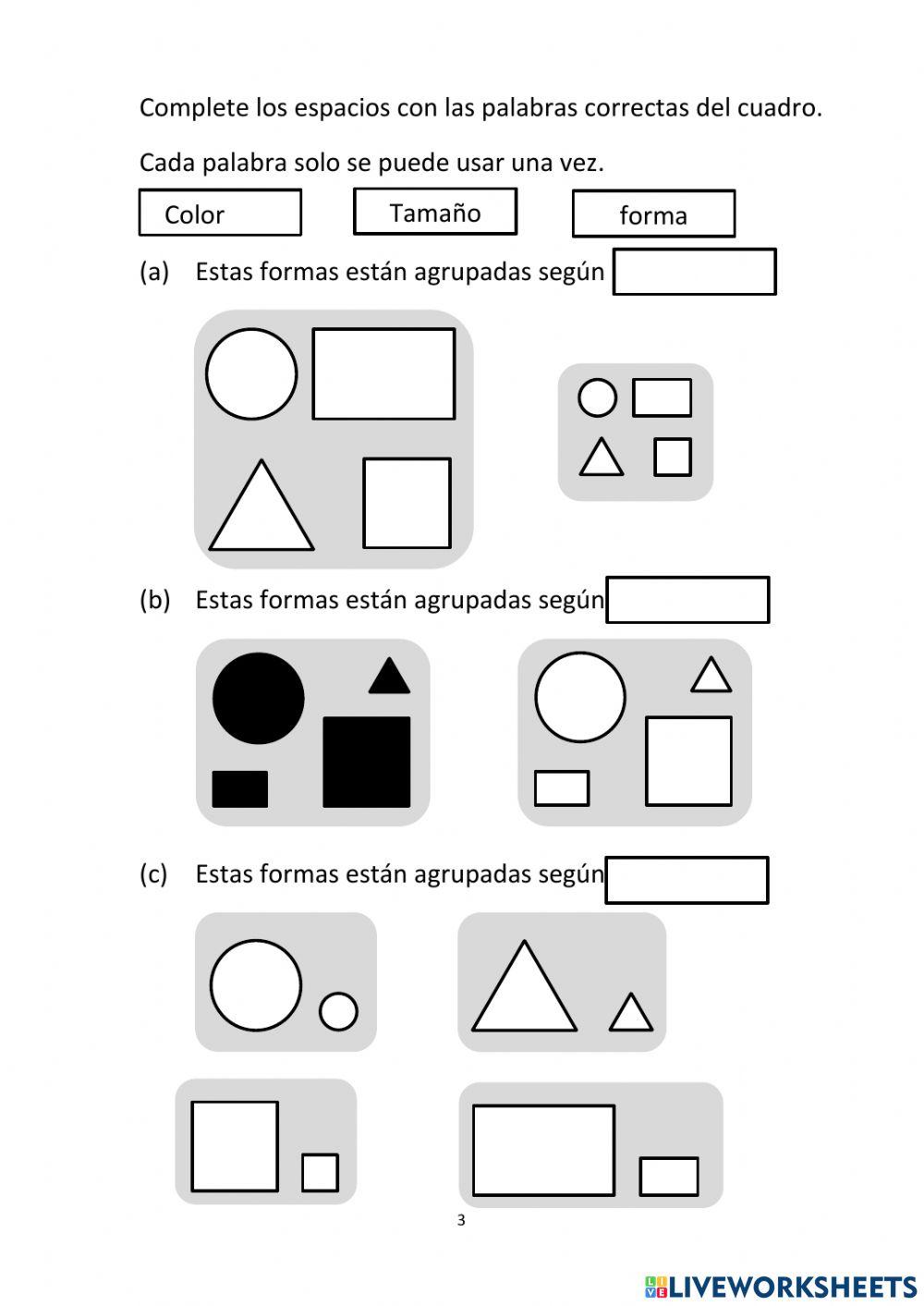 Formas | SEGUNDO_GAUSS2022 | Live Worksheets