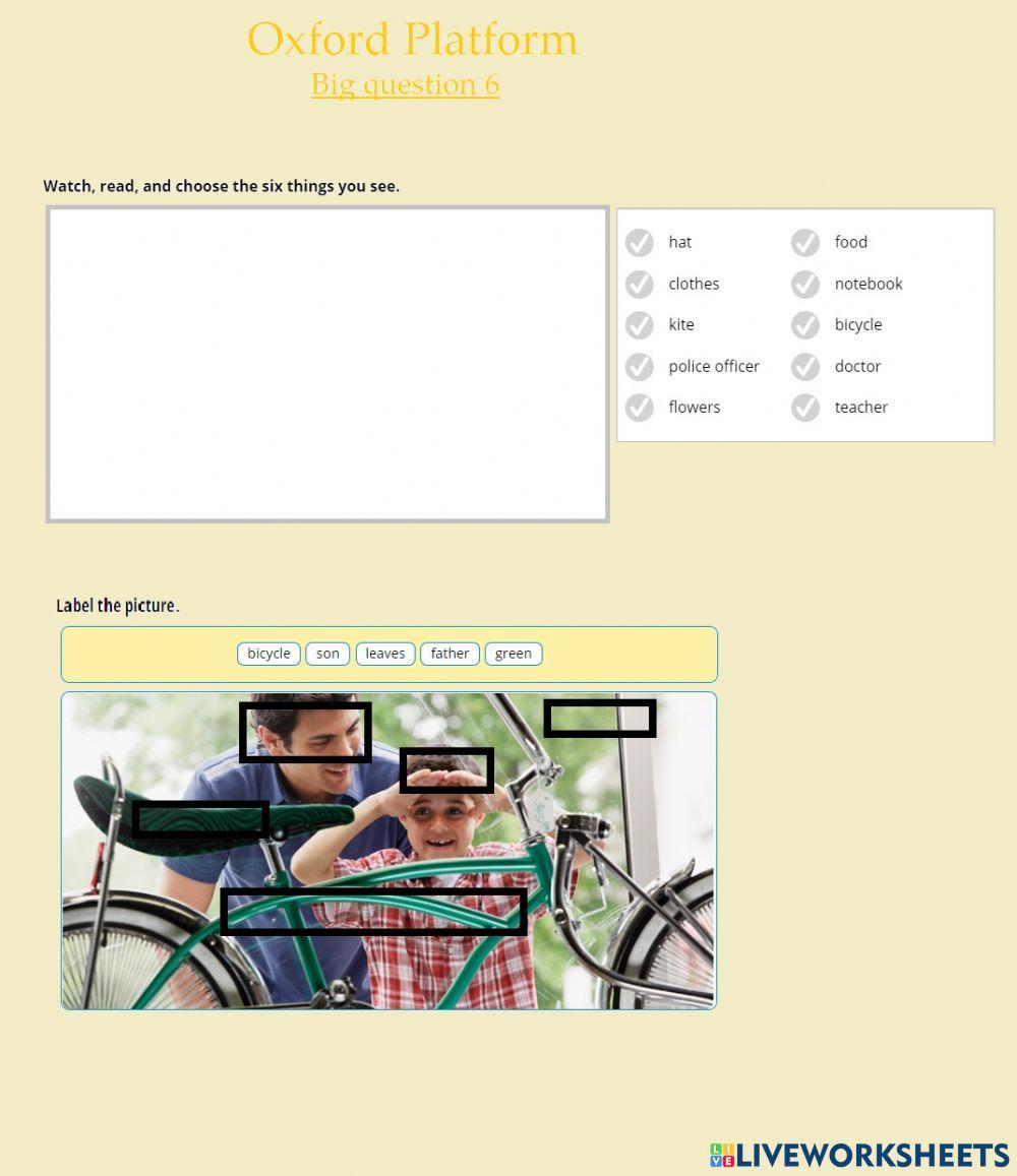 Oxford Platform exercise | Live Worksheets