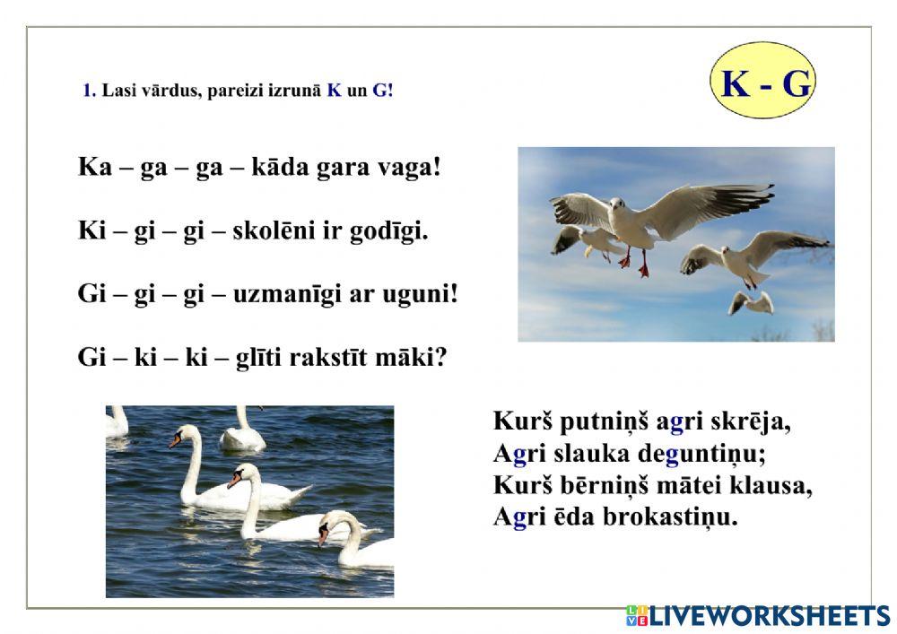 K-g2 worksheet | Live Worksheets