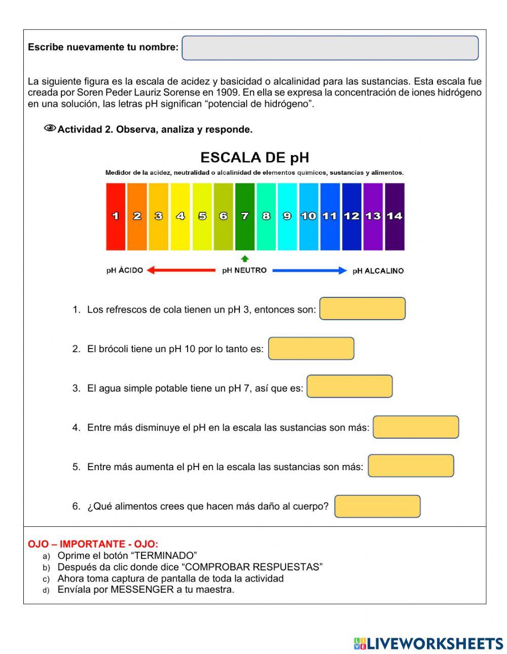 Ácidos y bases | Free Interactive Worksheets | 3014572